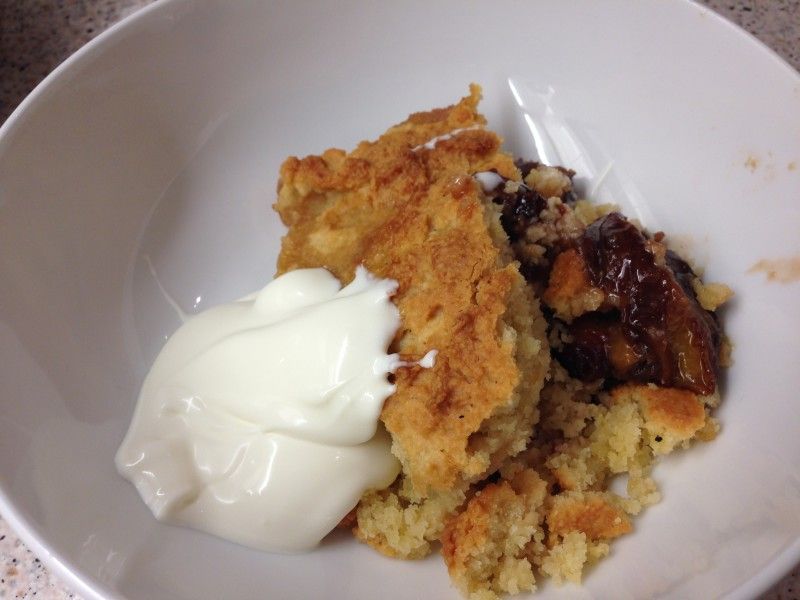 Plum Pudding with Almond Sponge - The Blood Sugar Diet by Michael Mosley